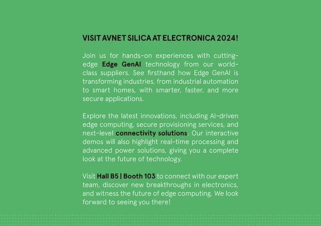 electronica 24 - Avnet Silica Highlights Flyer | PDF | Internet of ...