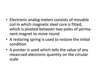 Electronic analog meters | PPTX