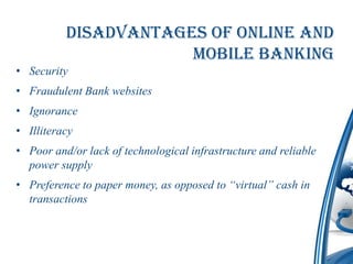 Electronic and mobile banking | PPTX