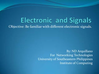 Electronic and signals ( net tech )part 1of 4 | PPT