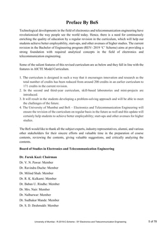 Electronic and Telecommunication Engineering Syllabus - Sem IV Mumbai ...
