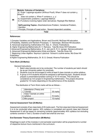 Electronic and Telecommunication Engineering Syllabus - Sem IV Mumbai ...