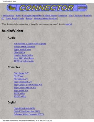 Electronics & computing - All connectors | PDF | Computer Peripherals ...