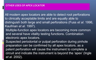 Electronic apex locator by dr.imran m.shaikh | PPT