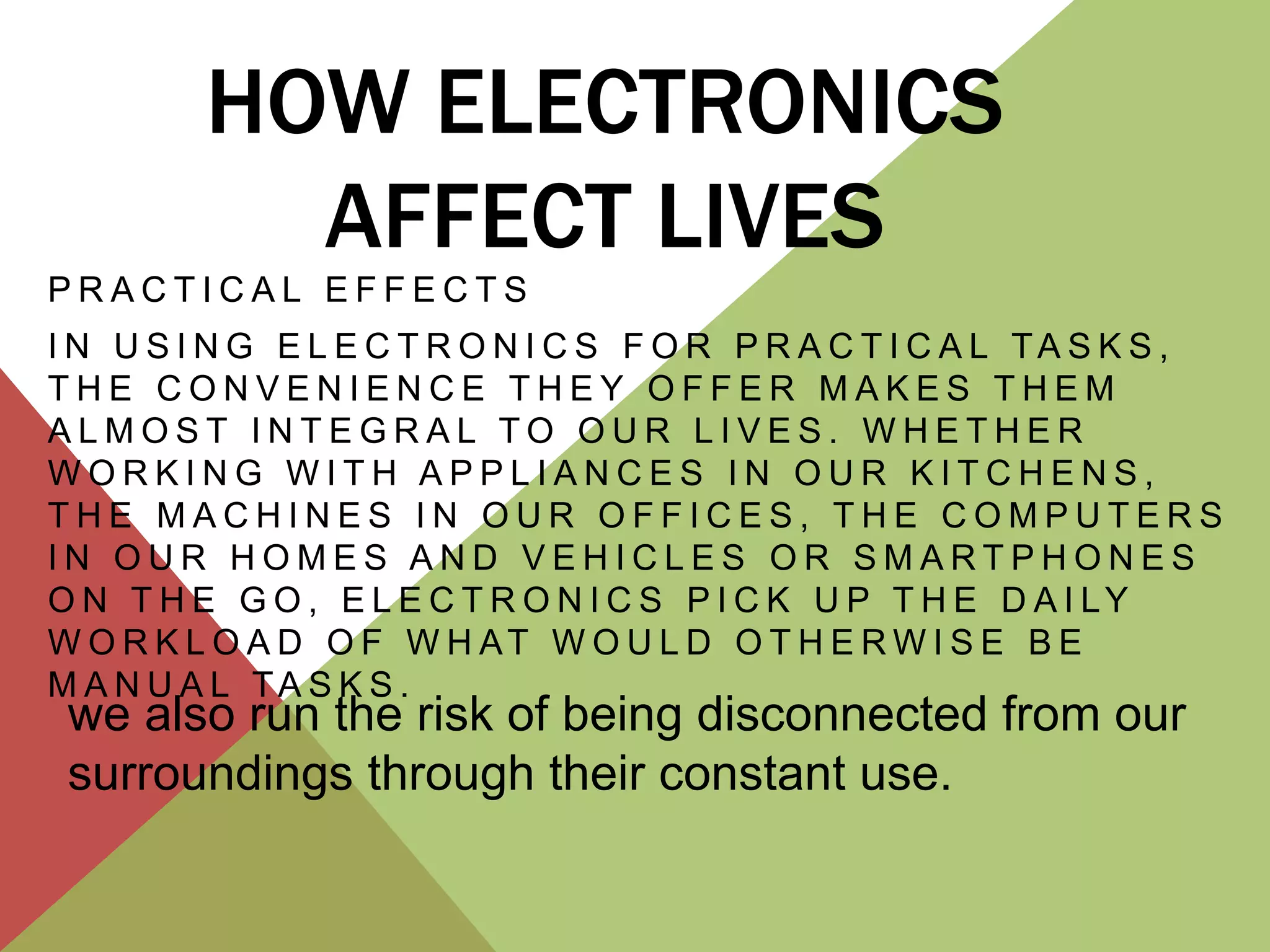 Electronic appliances | PPTX