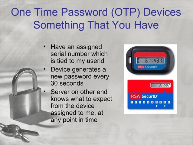 Electronic authentication more than just a password | PPT