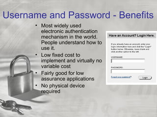 Electronic authentication more than just a password | PPT