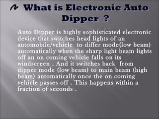 Electronic auto dipper , | PPT
