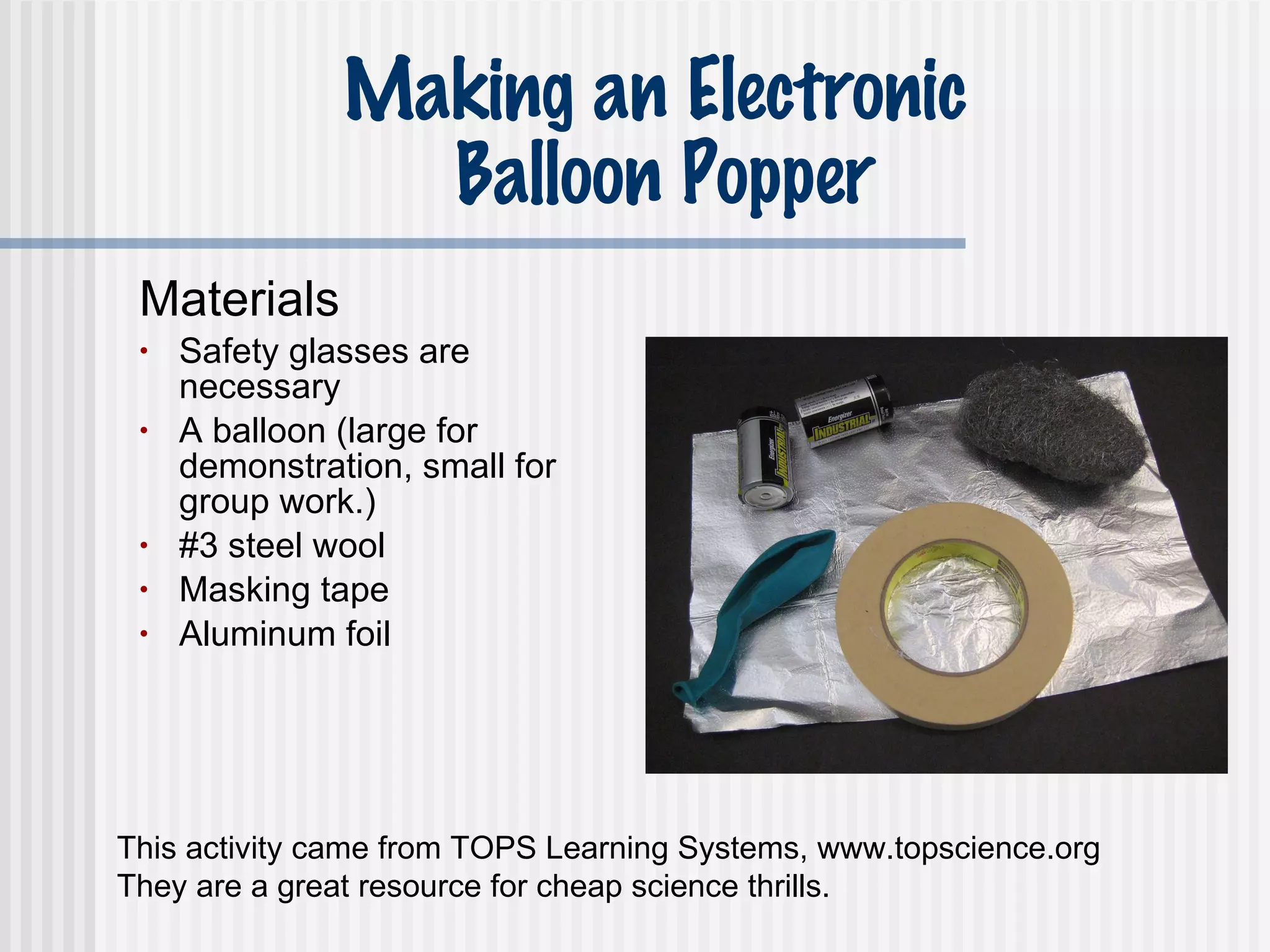 Electronic balloon poppers | PPT