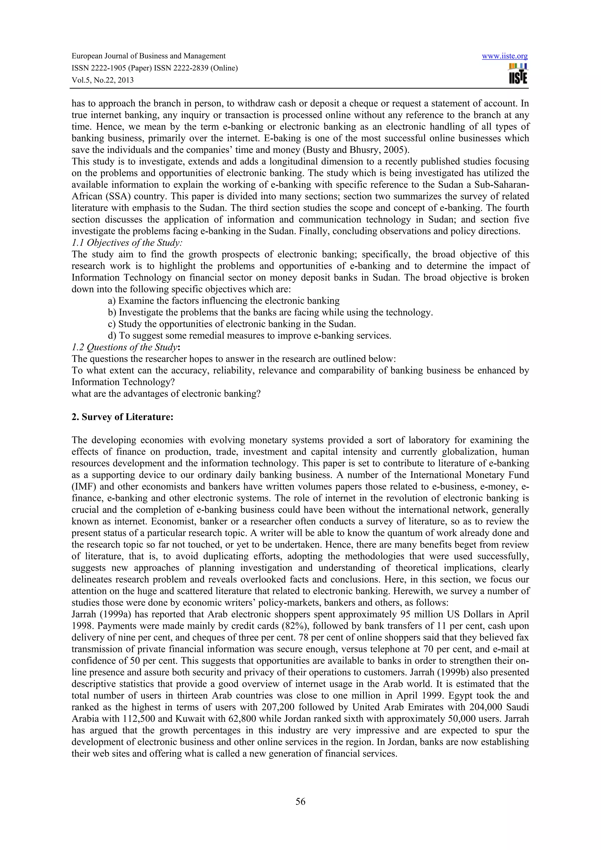 Electronic banking problems and opportunities | PDF