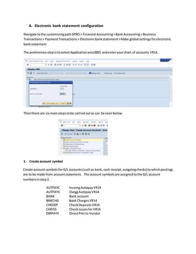 Electronic bank statement in SAP FI | DOCX