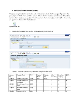 Electronic bank statement in SAP FI | DOCX