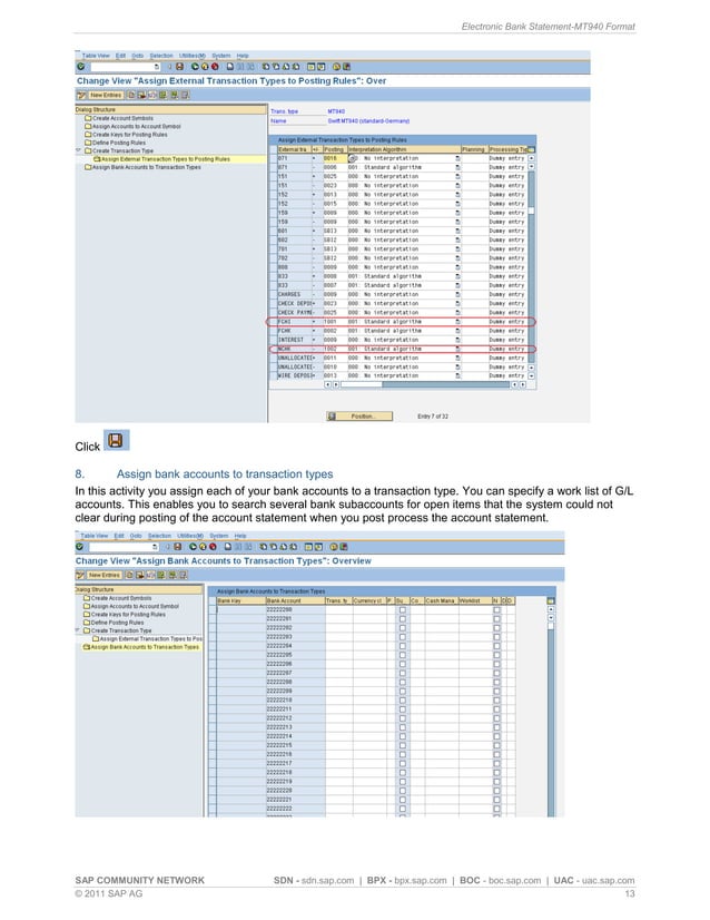 Electronic bank statement mt940 format | PDF