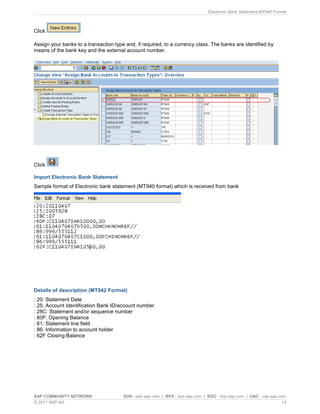 Electronic bank statement mt940 format | PDF