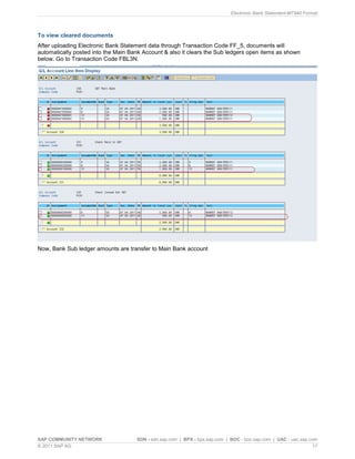 Electronic bank statement mt940 format | PDF