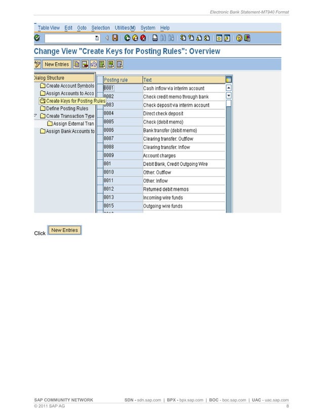 Electronic bank statement mt940 format | PDF