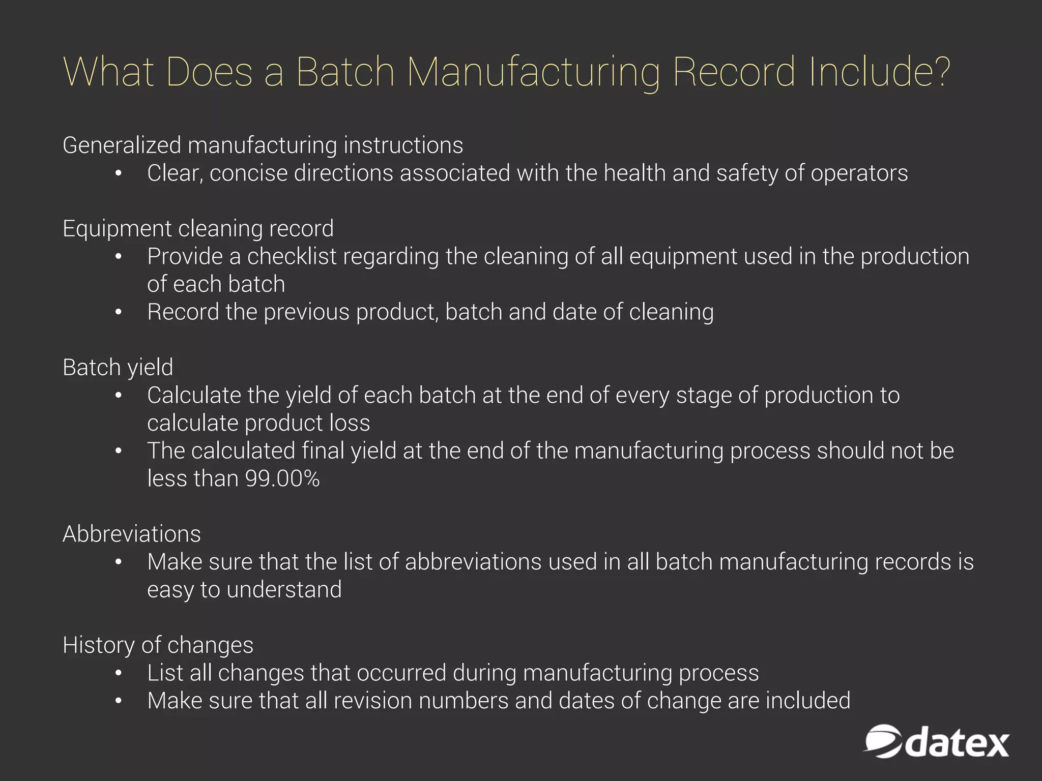 Basics of EBR: What Are Electronic Batch Records? | PDF