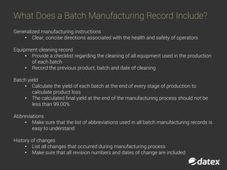 Basics of EBR: What Are Electronic Batch Records? | PDF