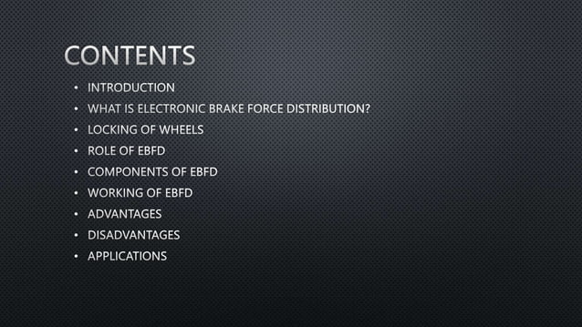 Electronic Brake Force Distribution.pptx | Auto Safety Technologies ...