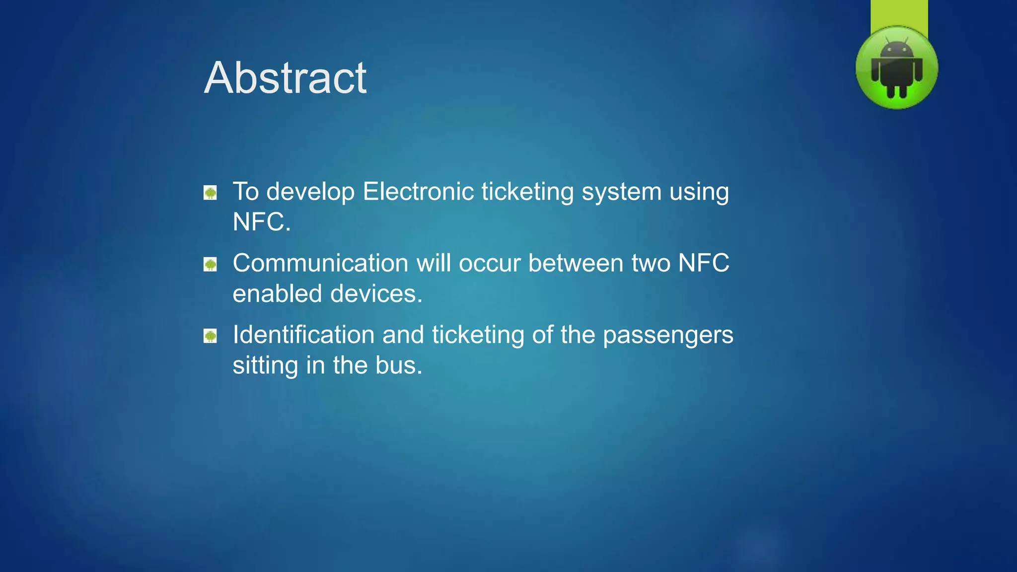 Electronic bus ticketing system ppt | PPTX