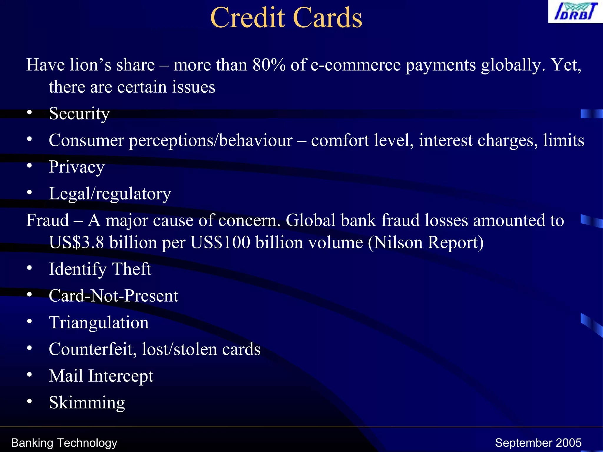 Electronic cards credit and debit | PPT
