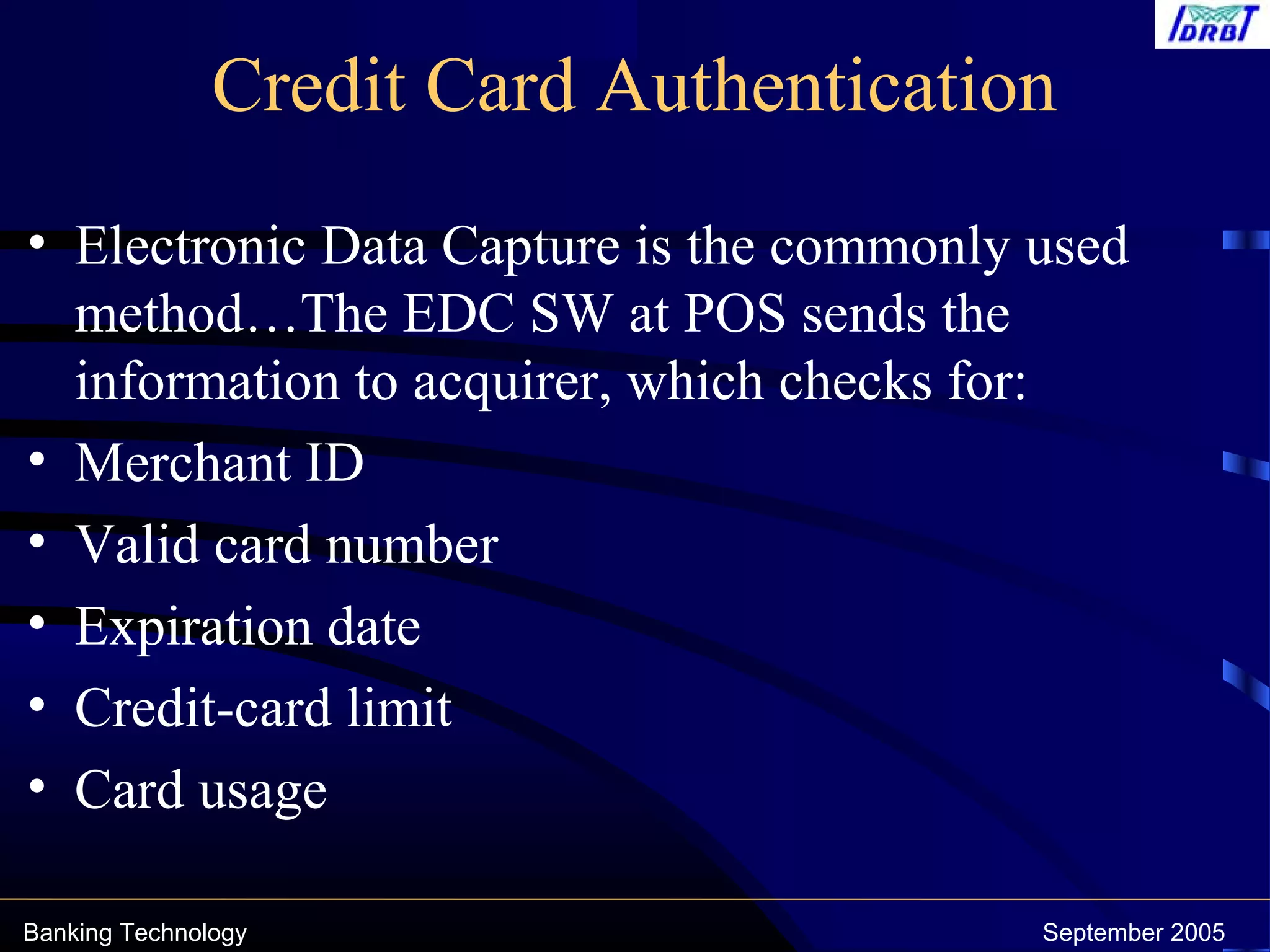 Electronic cards credit and debit | PPT