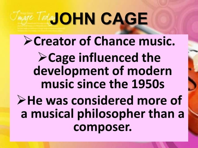 Electronic & chance music | PPTX | Classical Music | Music