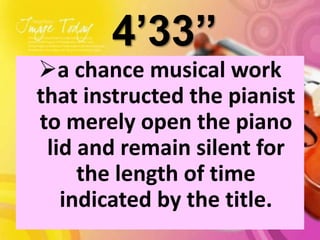 Electronic & chance music | PPTX | Classical Music | Music