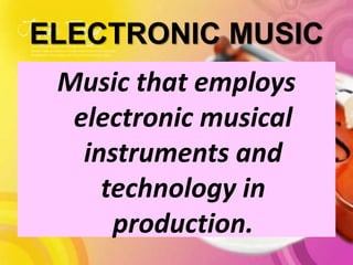 Electronic & chance music | PPTX