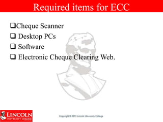 Electronic cheque clearing | PPTX