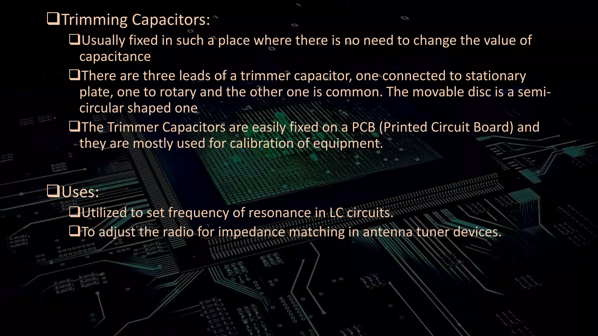 Types of Capacitors | PPTX