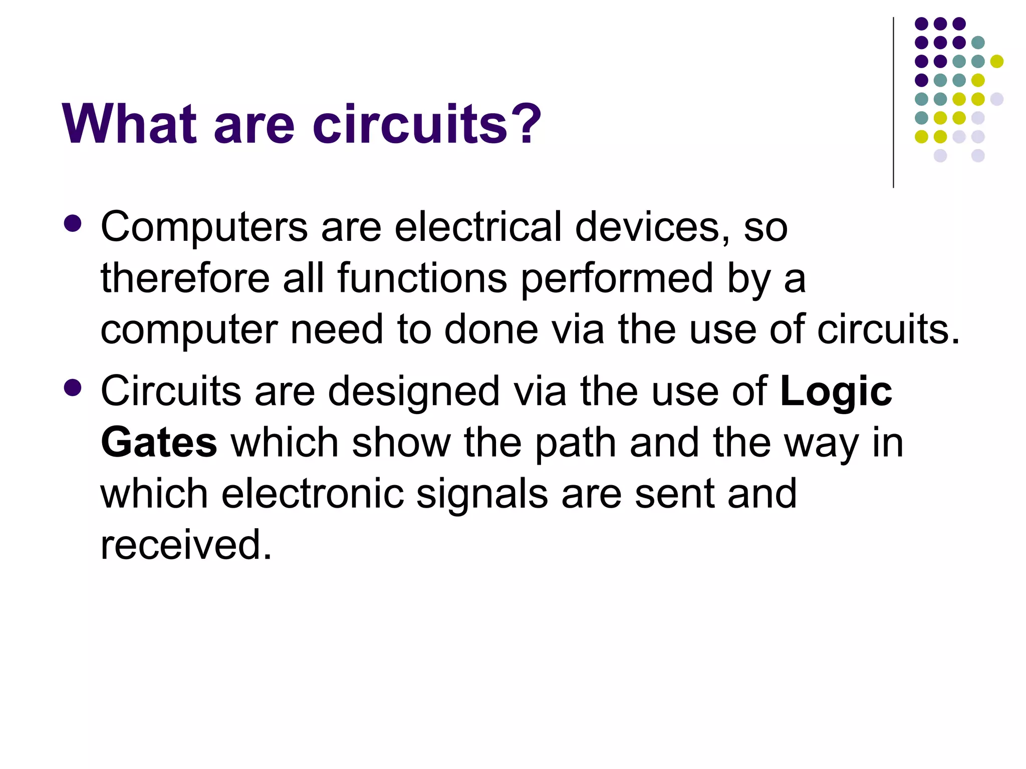 Electronic Circuits | PPT | Programming Languages | Computing