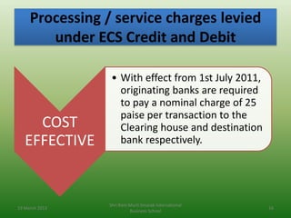 Electronic clearing service (ecs) mayank saxena srmsibs | PPT