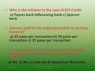 Electronic clearing service (ecs) mayank saxena srmsibs | PPTX