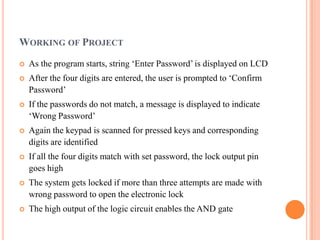 Electronic code lock device | PPTX