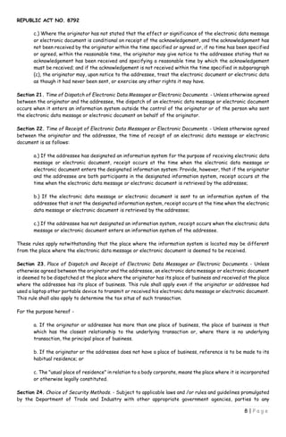 Electronic commerce act of 2000 | PDF