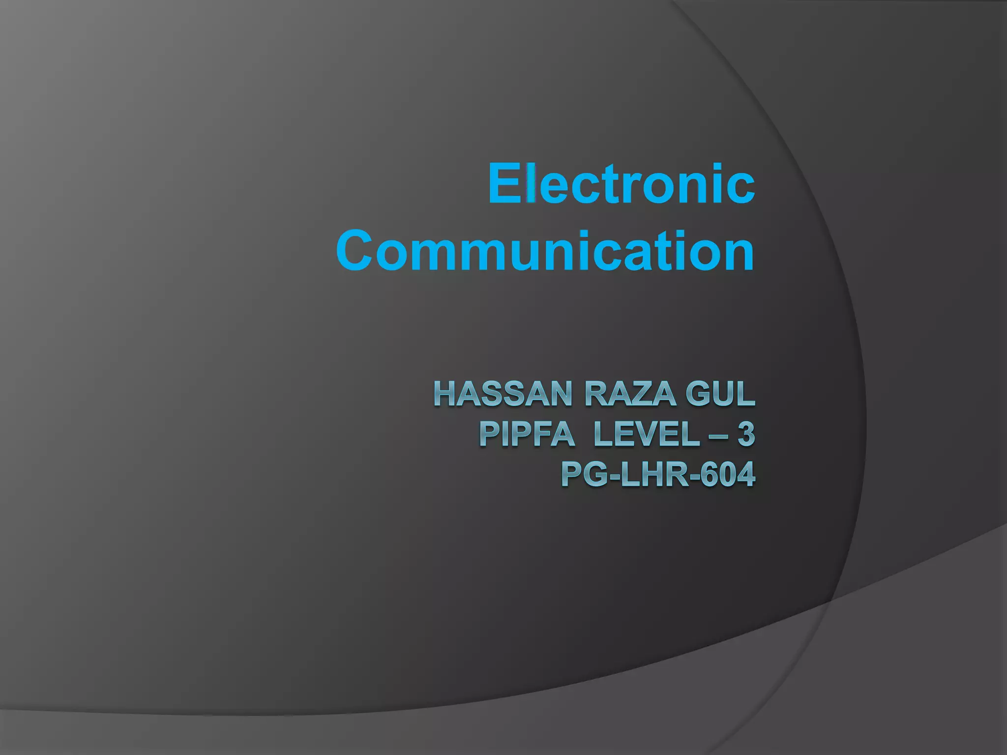 Electronic communication | PPTX