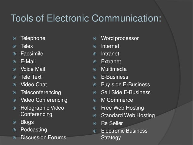 Electronic communication