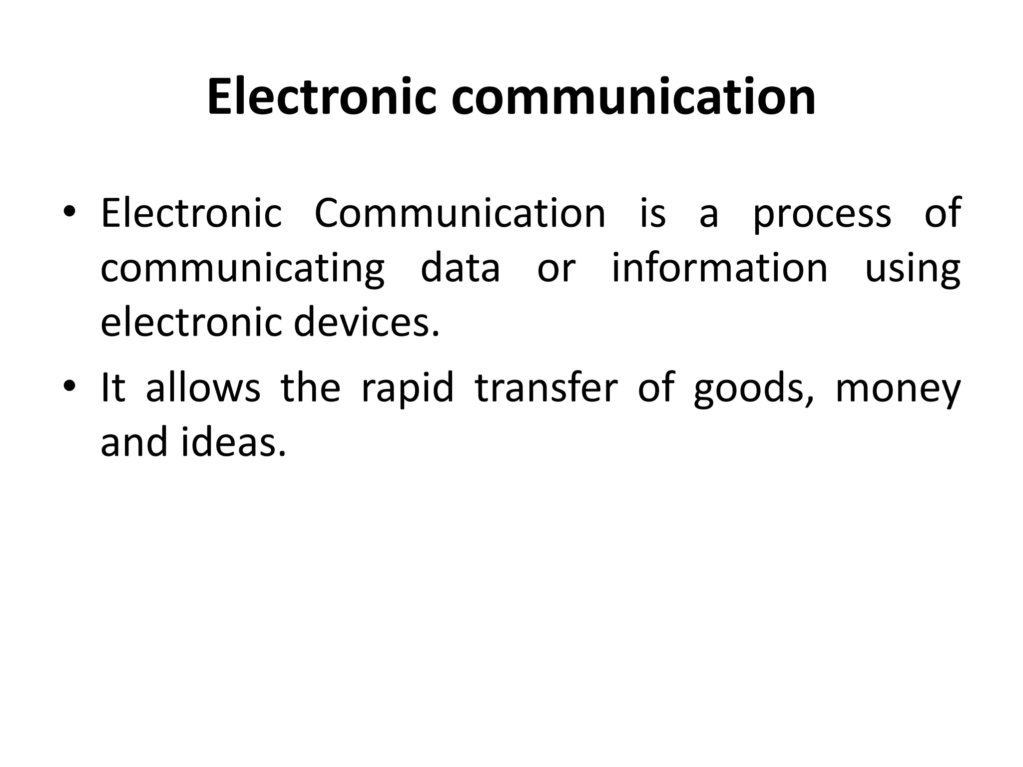 Electronic communication | PPTX