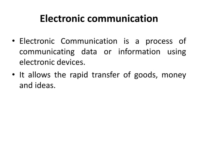 Electronic communication | PPTX
