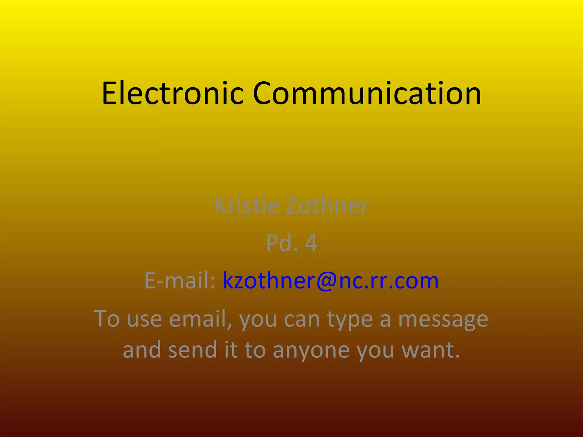 Electronic Communication03 | PPT
