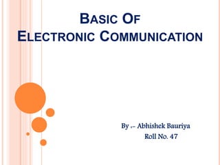 Electronic & communication | PPTX | Computer Networking | Computing