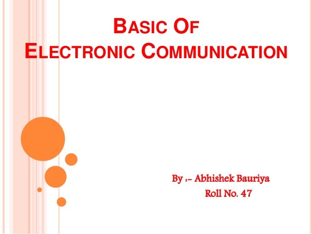 Electronic & communication