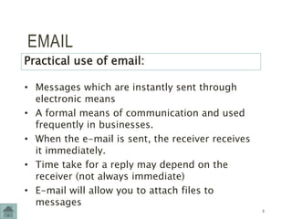 Electronic communication grade 10 cat | PPTX | Email | Internet