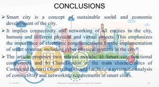 Electronic communications as smart city enablers ppt | PPTX