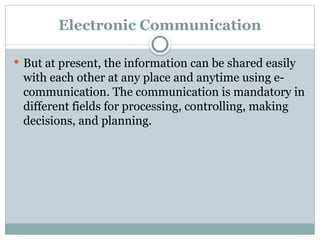 ELECTRONIC COMMUNICATION & TYPES OF IT.pptx