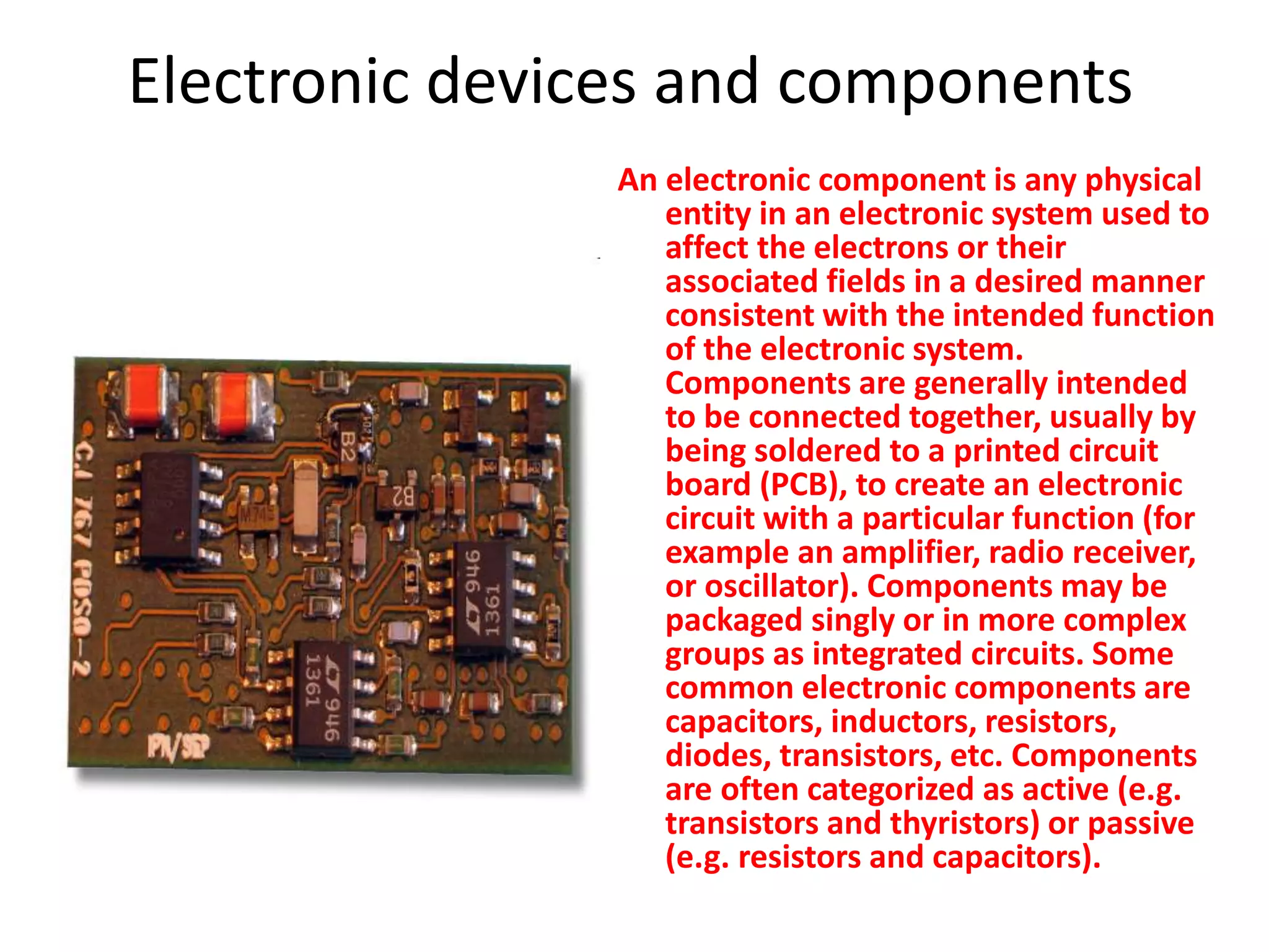 Electronic components ppt | PPTX