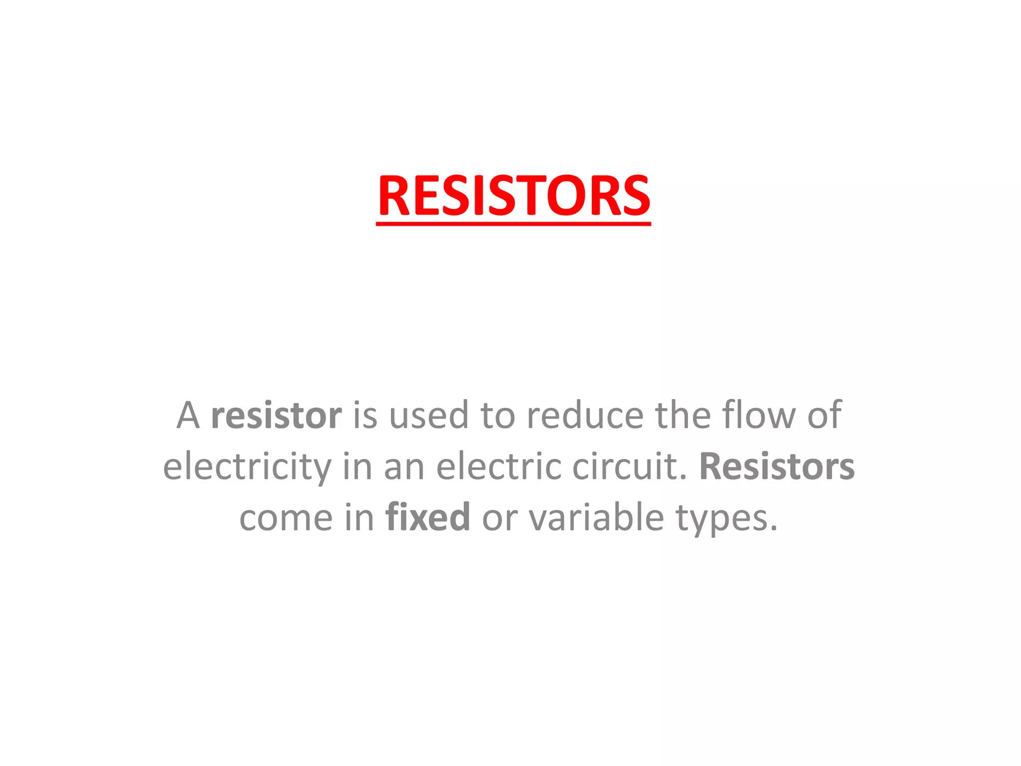 Electronic components ppt | PPTX