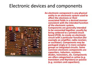 Electronic components ppt | PPTX