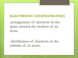 Electronic configuration | PPTX